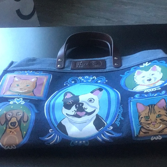 Brighton | Bags | Brighton Denim Tote Fur Family | Poshmark